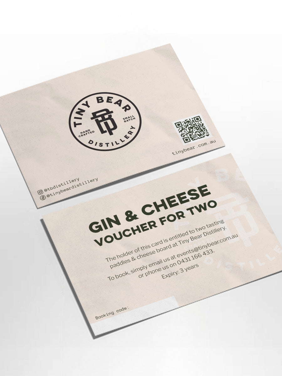 Gin and Cheese For Two Voucher – Tiny Bear Distillery